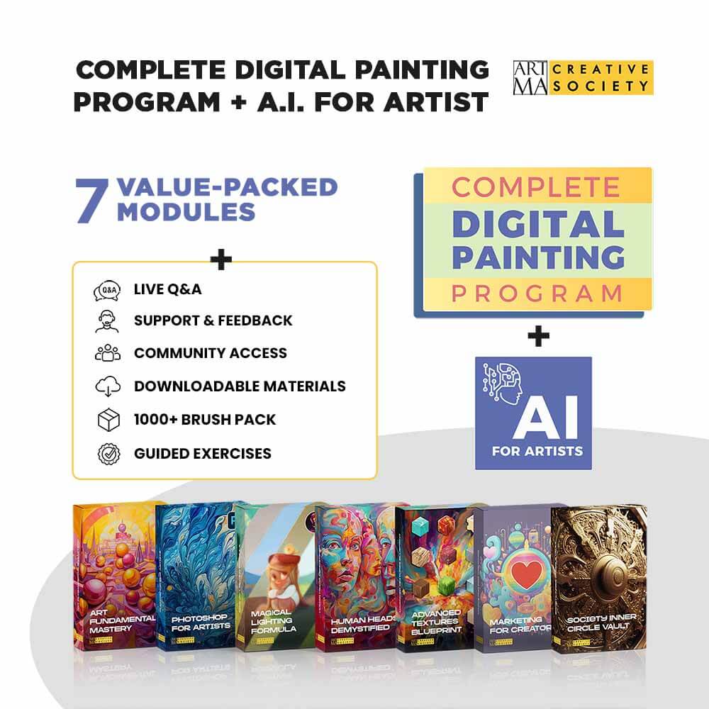 Complete Digital Painting Program + A.I. For Artists | Full Program ...